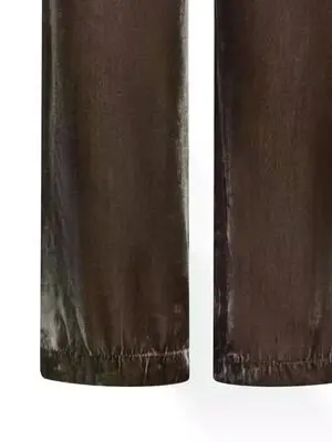 Malìparmi Velvet Straight-leg Trousers - Brown