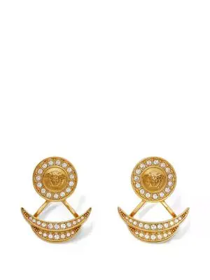 Versace Medusa Crystal-embellished Earrings - Gold