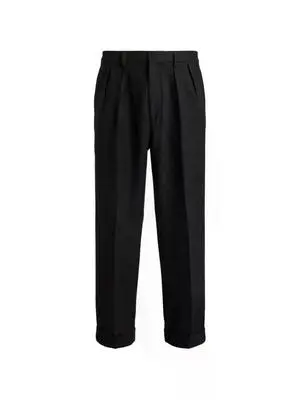 Polo Ralph Lauren Pleated-detail Turn-up Trousers - Grey