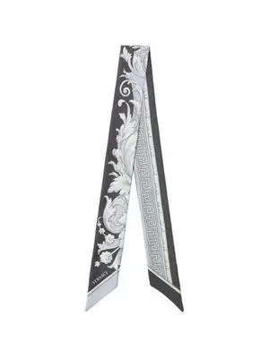 Versace Barocco Greca Scarf - Grey