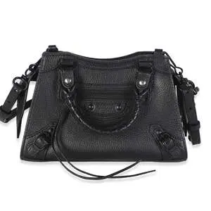 Balenciaga Grained Calfskin Neo Classic City Bag - Black