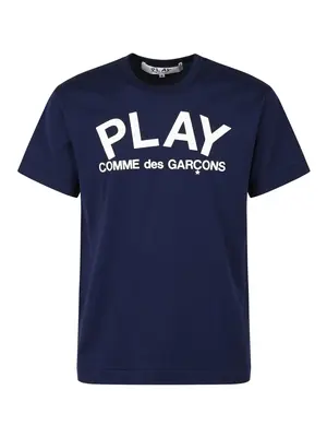 Play Comme Des Garcon T-shirt Logo Print - Blue