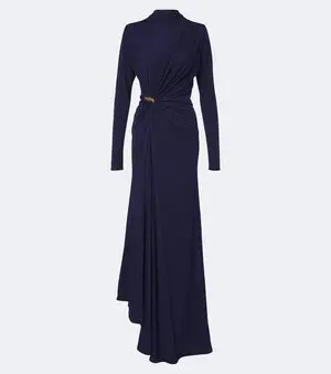 Bottega Veneta Asymmetric Gathered Jersey Gown