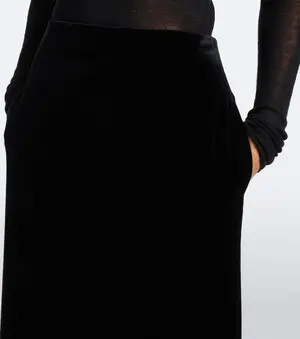 THE ROW Lew Cotton Velvet Maxi Skirt