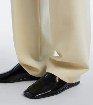 Calvin Klein Cora Wool And Cotton Canvas Straight Pants