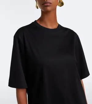 RÓHE Cotton And Silk-blend Jersey T-shirt - Black