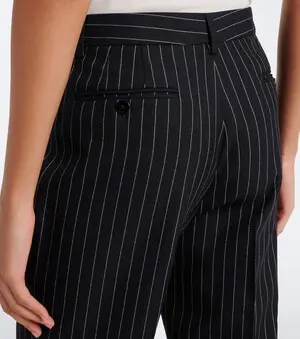 Gucci Pinstripe Wool And Silk Straight Pants