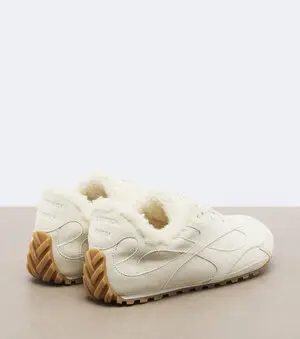 Bottega Veneta Orbit Flash Shearling-lined Suede Sneakers