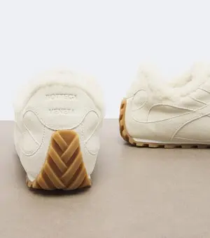 Bottega Veneta Orbit Flash Shearling-lined Suede Sneakers