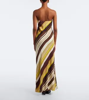 SIR. Striped Silk Maxi Dress