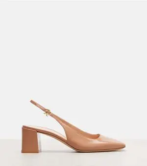 GIANVITO ROSSI Freeda 55 Leather Slingback Pumps