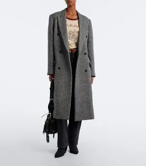 MARANT ETOILE Vamara Wool And Cotton-blend Coat