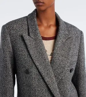 MARANT ETOILE Vamara Wool And Cotton-blend Coat