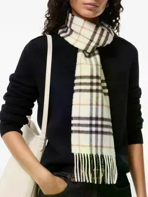 Burberry Narrow Check Cashmere Scarf