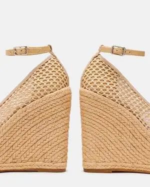 Steve Madden Crussi Raffia Platform Heels