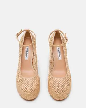 Steve Madden Crussi Raffia Platform Heels