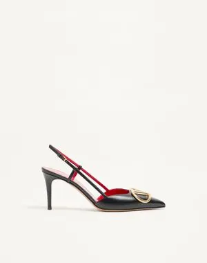 Valentino Garavani Vlogo Signature Calfskin Slingback Pump 80mm