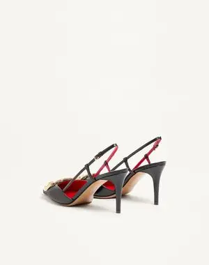 Valentino Garavani Vlogo Signature Calfskin Slingback Pump 80mm