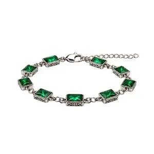 OUTRAGE LONDON Emerald Gemstone Bracelet