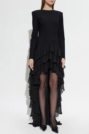 ROTATE BY BIRGER CHRISTENSEN Asymmetrical Dress With Ruffles