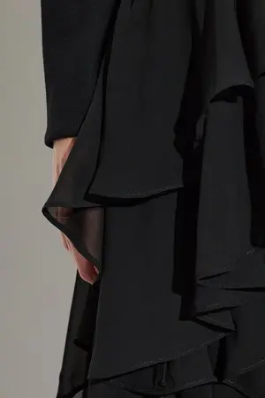ROTATE BY BIRGER CHRISTENSEN Asymmetrical Dress With Ruffles