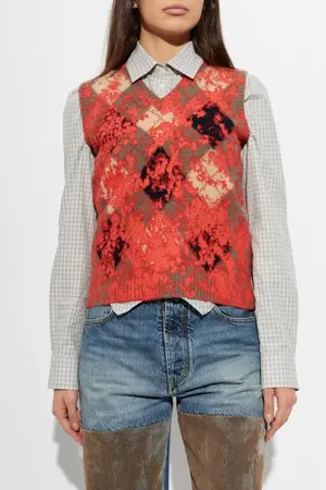MAISON MARGIELA Wool Vest With A V-neck