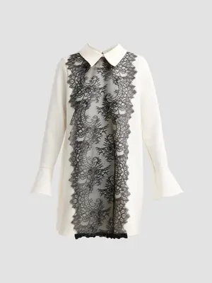 KIKA VARGAS Fara Embroidered Mini Dress - Ivory