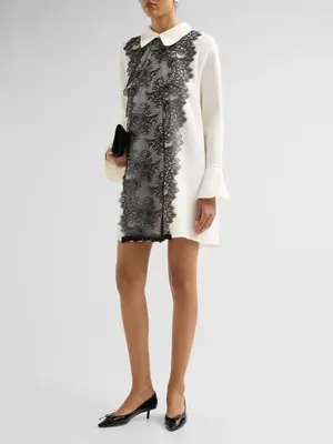 KIKA VARGAS Fara Embroidered Mini Dress