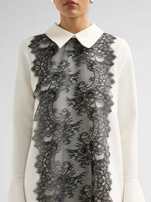 KIKA VARGAS Fara Embroidered Mini Dress