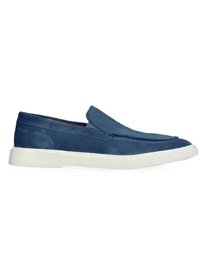 Allen Edmonds Hayes Leather Slip-on Sneakers - Denim