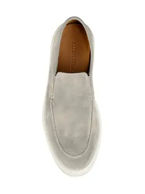 Allen Edmonds Hayes Leather Slip-on Sneakers - Light Grey