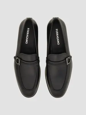 FERRAGAMO Venice Gancini Leather Loafers
