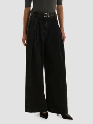 FAVORITE DAUGHTER Pleats For Days Wide-leg Jeans
