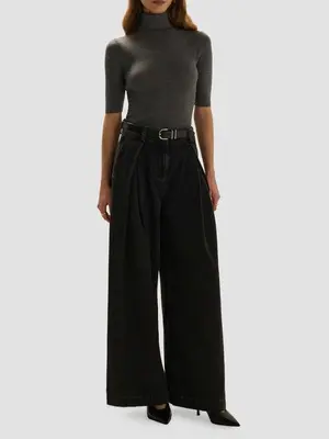 FAVORITE DAUGHTER Pleats For Days Wide-leg Jeans