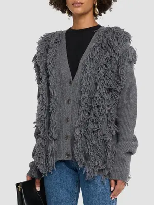 LISA YANG Soreia Cashmere Fringe Cardigan