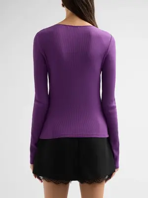 Vince Rib-knit Cotton Tee
