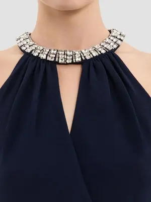 Rebecca Vallance Gimlet Halterneck Midi Dress