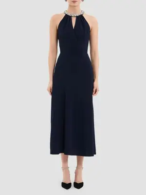 Rebecca Vallance Gimlet Halterneck Midi Dress