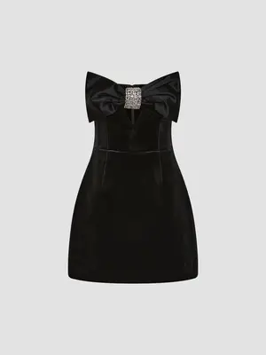 Rebecca Vallance Imogen Strapless Mini Dress - Black