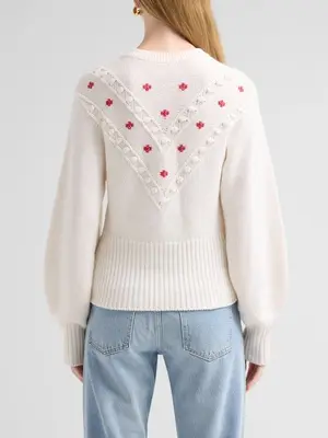 Guest In Residence Snowflake-knit Wool-cashmere Cardigan