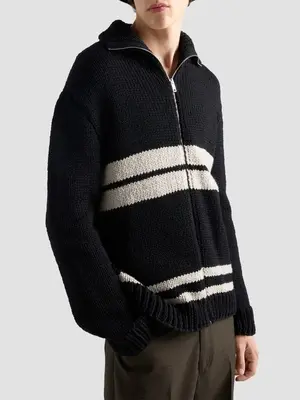 Prada Wool And Cashmere Zipper Cardigan