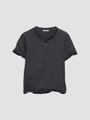 Prada Shapeable Gart-dyed Jersey T-shirt - Grey