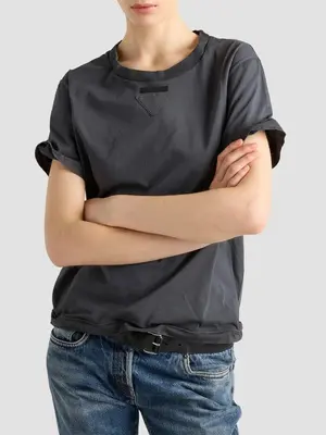 Prada Shapeable Gart-dyed Jersey T-shirt