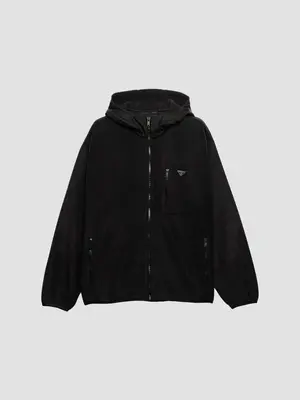 Prada Fleece Blouson Jacket - Black