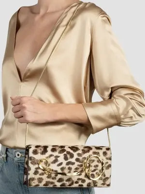 Alexis Bittar Printed Calf Hair & Leather Clutch