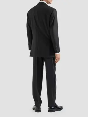 Brunello Cucinelli Lightweight Virgin Wool And Silk Twill Tuxedo With Peak-lapel Jacket