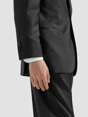 Brunello Cucinelli Lightweight Virgin Wool And Silk Twill Tuxedo With Peak-lapel Jacket
