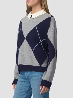 Joe's Jeans The Jude Argyle Wool-blend Collared Sweater