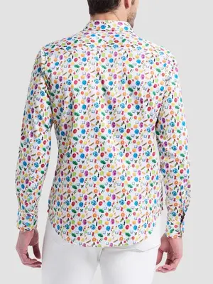 Robert Graham Garnish Printed Stretch-cotton Button-front Shirt