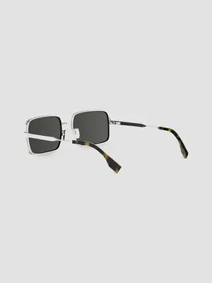 Fendi Line 57mm Rectangular Sunglasses - Silver